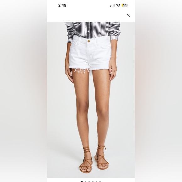 Current/Elliott | Shorts | Currentelliott White Boyfriend Short | Poshmark